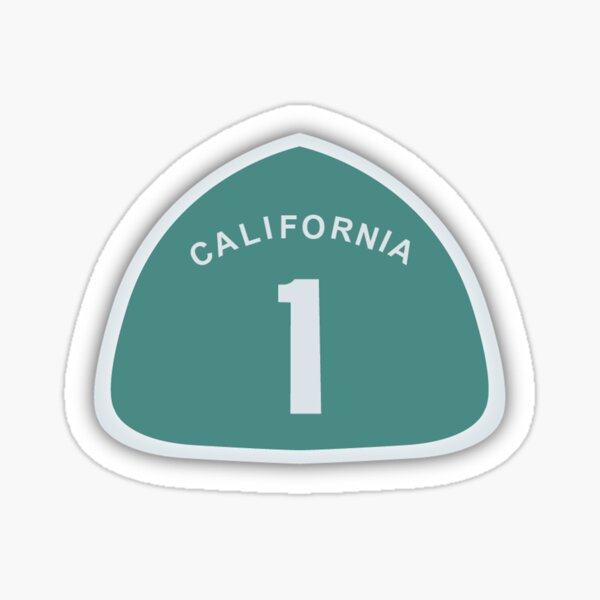 "California One Sign" Sticker for Sale by parmidesign | Redbubble