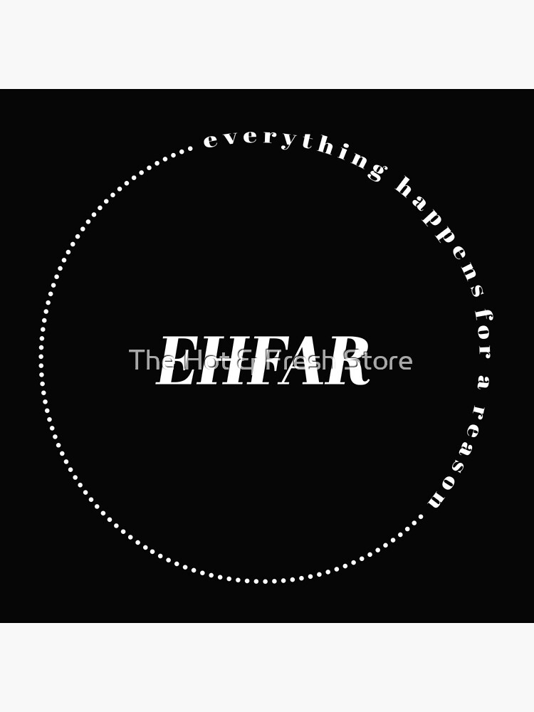 ""EHFAR - Alles passiert aus einem bestimmten Grund" Back Slogan, Weiß ...