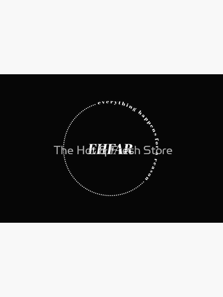 ""EHFAR - Alles passiert aus einem bestimmten Grund" Back Slogan, Weiß ...