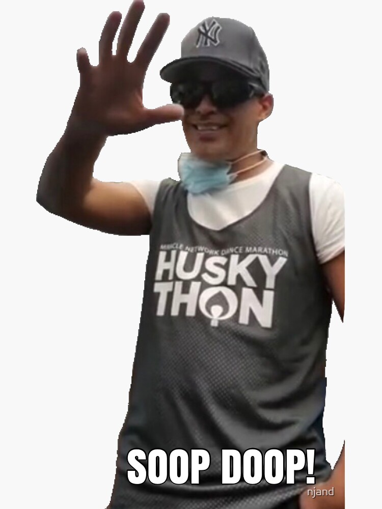 "SOOP DOOP HUSKYTHON WOOOOOO" Sticker by njand | Redbubble