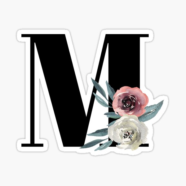 "letter 'M' monogram" Sticker for Sale by kelseypryor11 | Redbubble