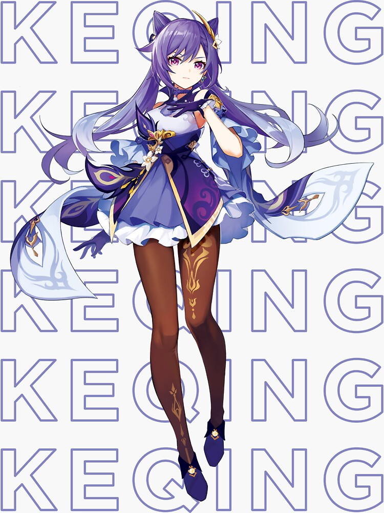 "Genshin Impact Keqing Design" Sticker for Sale by ramster17 | Redbubble