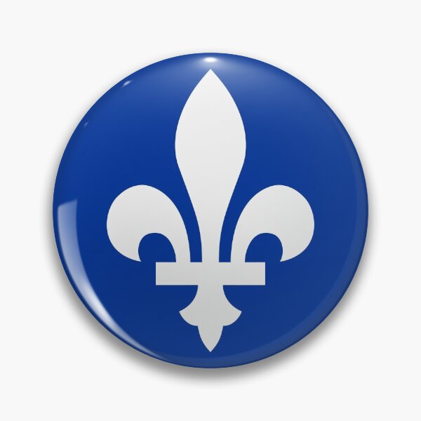 Badge for Sale avec l'œuvre « Drapeau du Québec Province canadienne ...