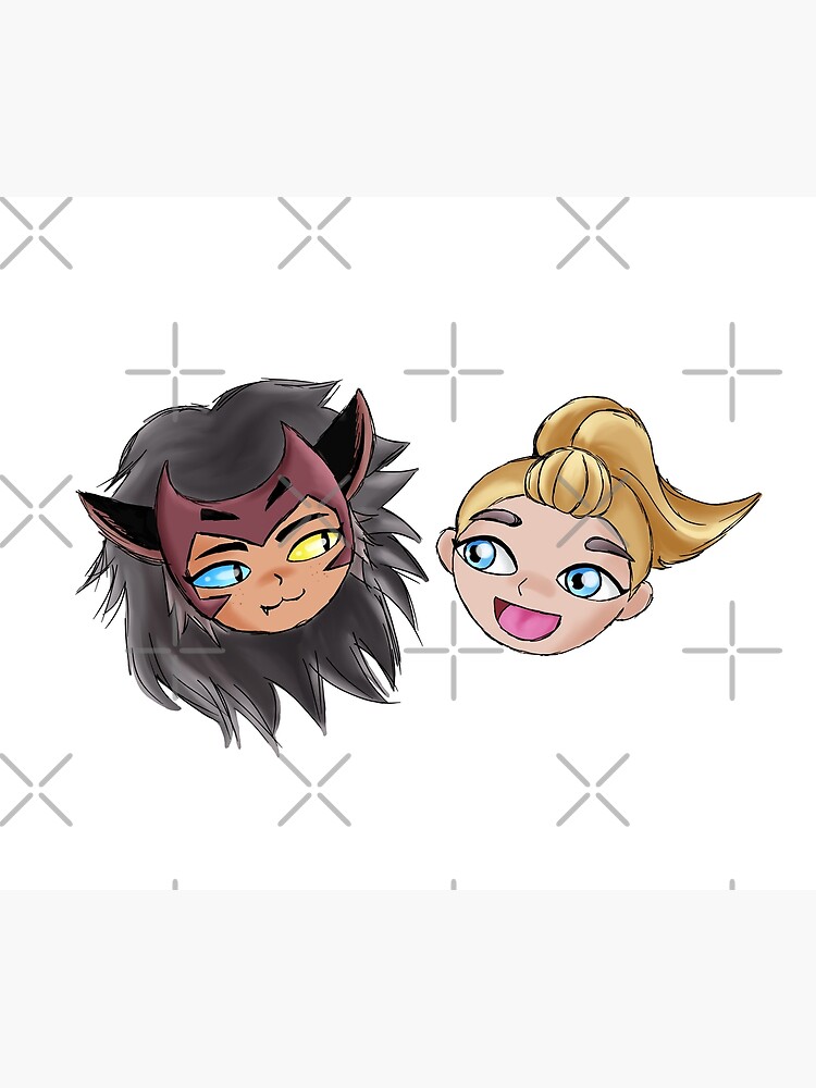 "Chibi Catra and Adora" Art Print by LooneyLau | Redbubble