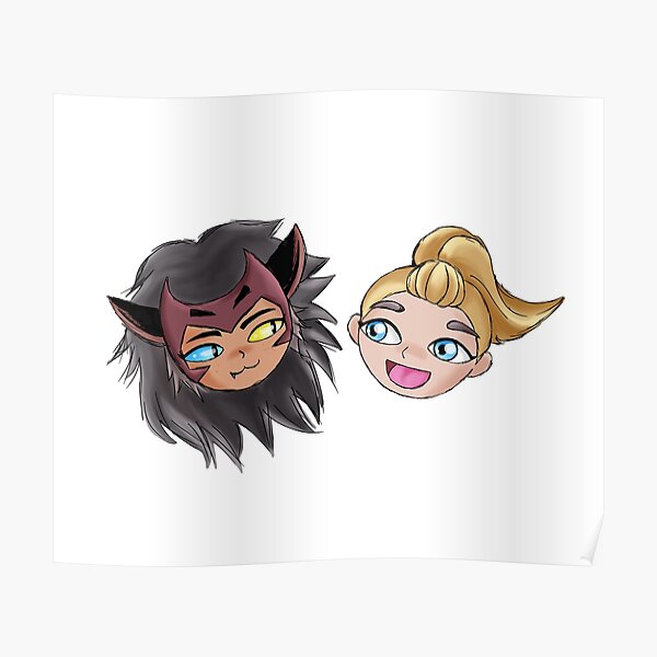 "Chibi Catra and Adora" Poster by LooneyLau | Redbubble