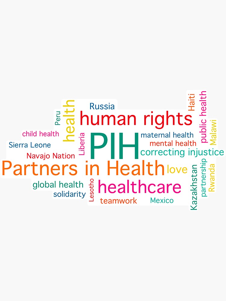 "PIH Word Cloud" Sticker for Sale by PIHEngageOSU | Redbubble