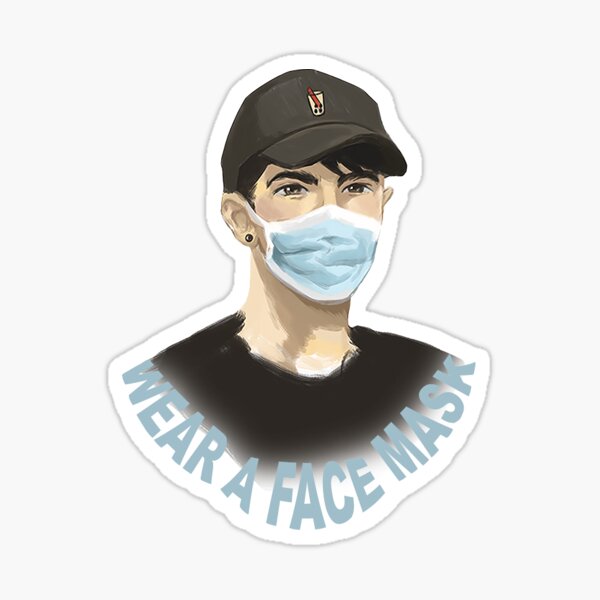 "Wear A Face Mask" Sticker by ironicchronicle | Redbubble