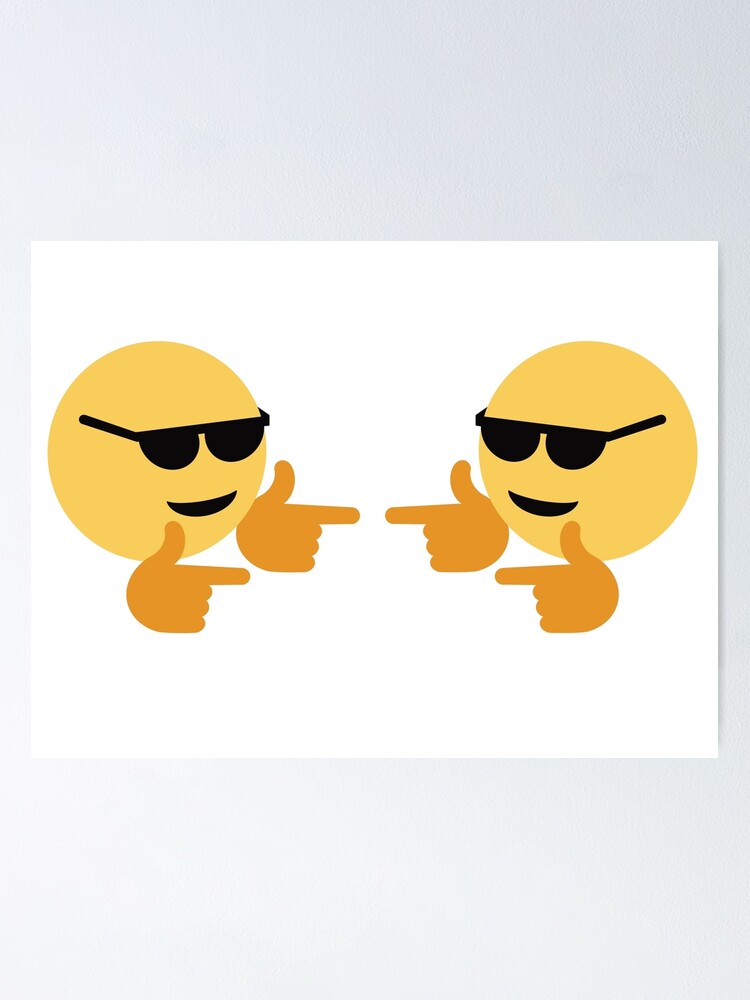 "Finger Guns Sunglasses Emoji " Poster for Sale by PlasticRainbow ...