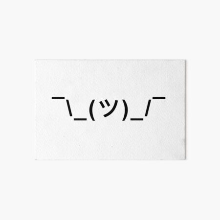 "Shrugging ASCII Emoji " Art Board Print for Sale by PlasticRainbow ...