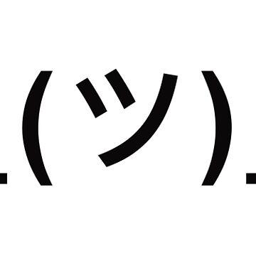 "Shrugging ASCII Emoji " Art Board Print for Sale by PlasticRainbow ...