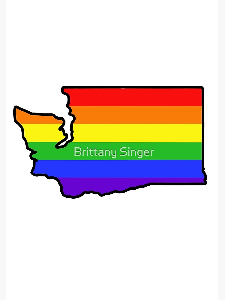"Washington State Pride Sticker" Poster by BrittanySinger | Redbubble