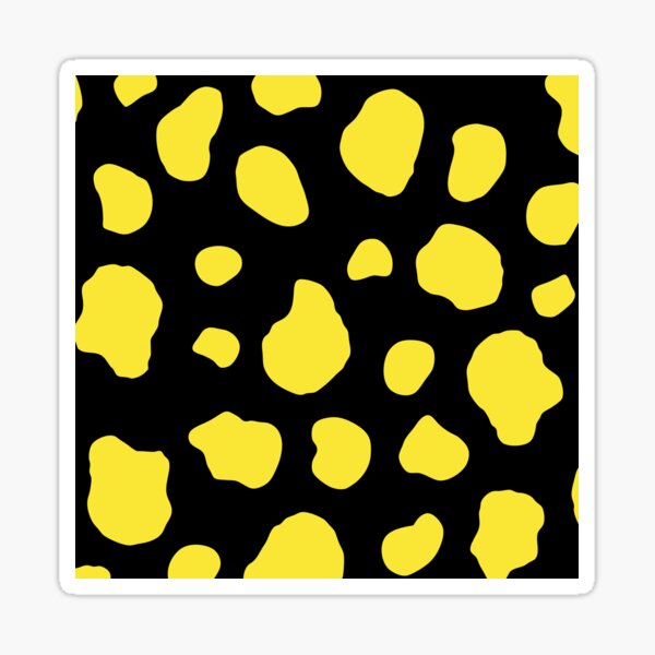 "Yellow Cow Spots" Sticker for Sale by CreatedProto | Redbubble