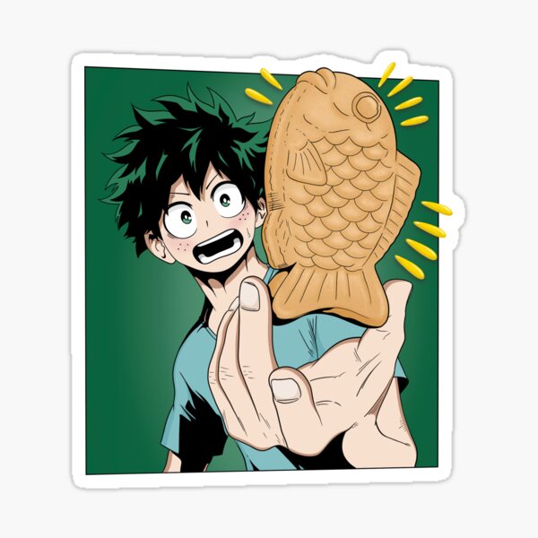 Deku With Taiyaki Sticker By Circehades Redbubble