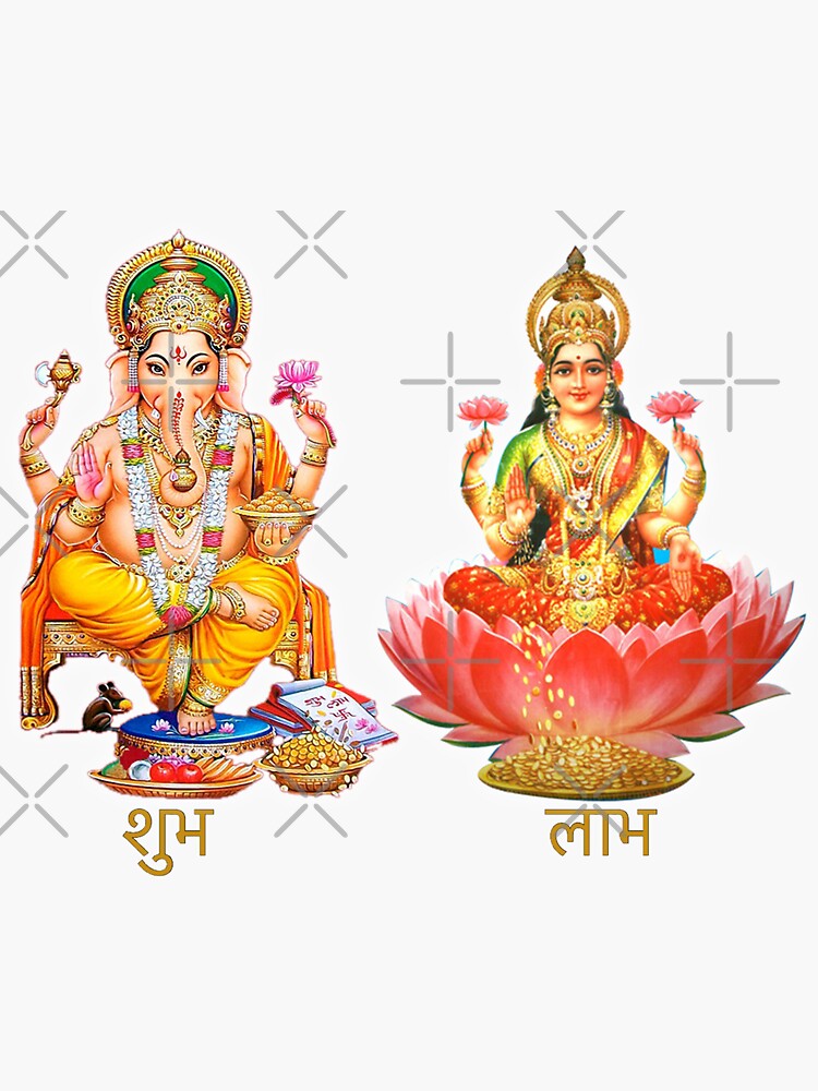 " Lord Ganesha ji and Goddess Shri Dhan Lakshmi mata ji" Sticker for ...