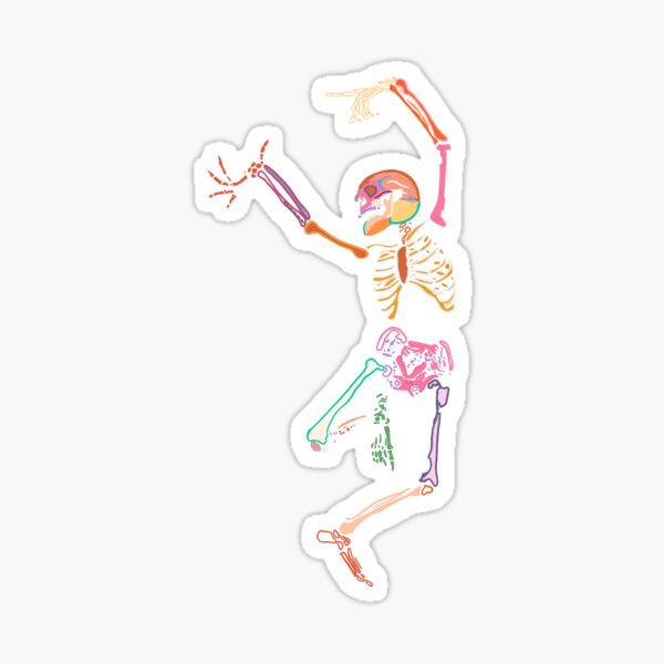 "Colorful Skeleton" Sticker for Sale by itsbellabell | Redbubble