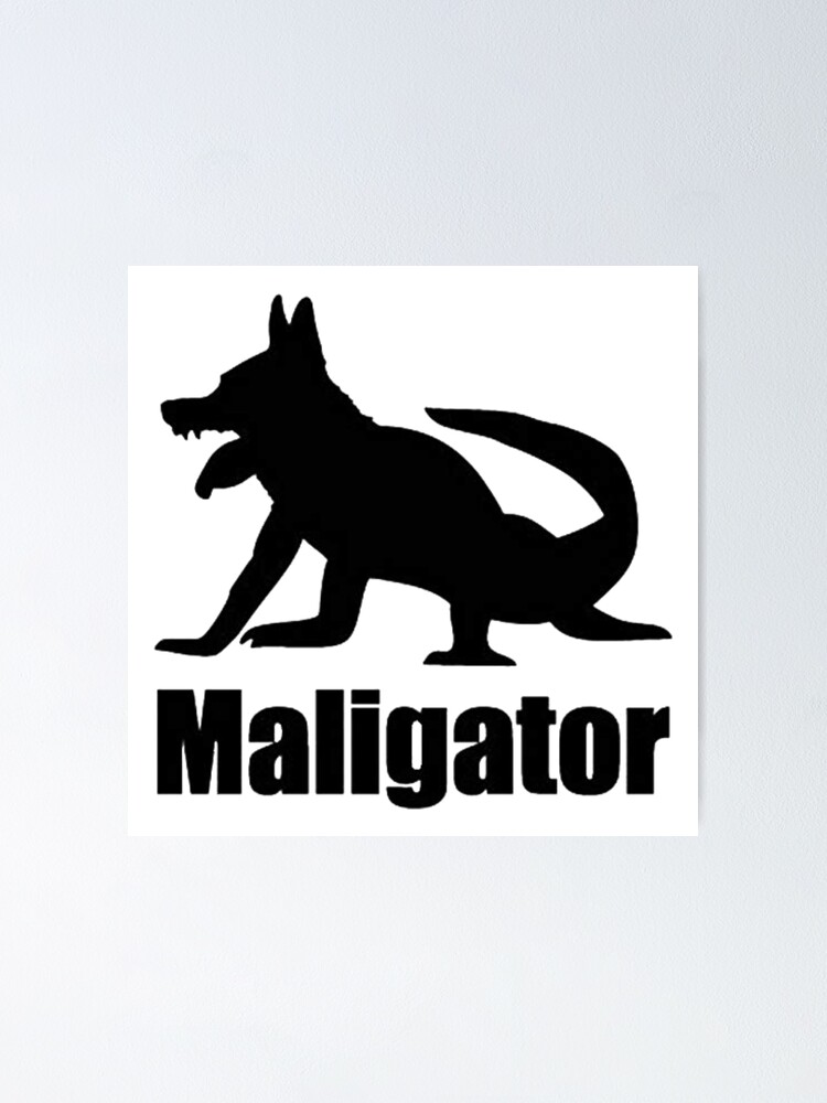 "Maligator silhouette" Poster for Sale by mancavemerch | Redbubble