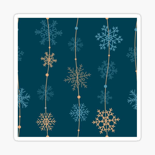 "Snowflakes" Sticker for Sale by biscottodesign | Redbubble