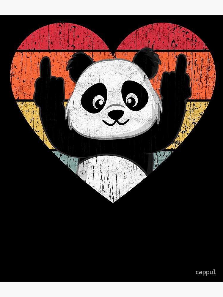 "The naughty middle finger Panda" Poster by cappu1 | Redbubble