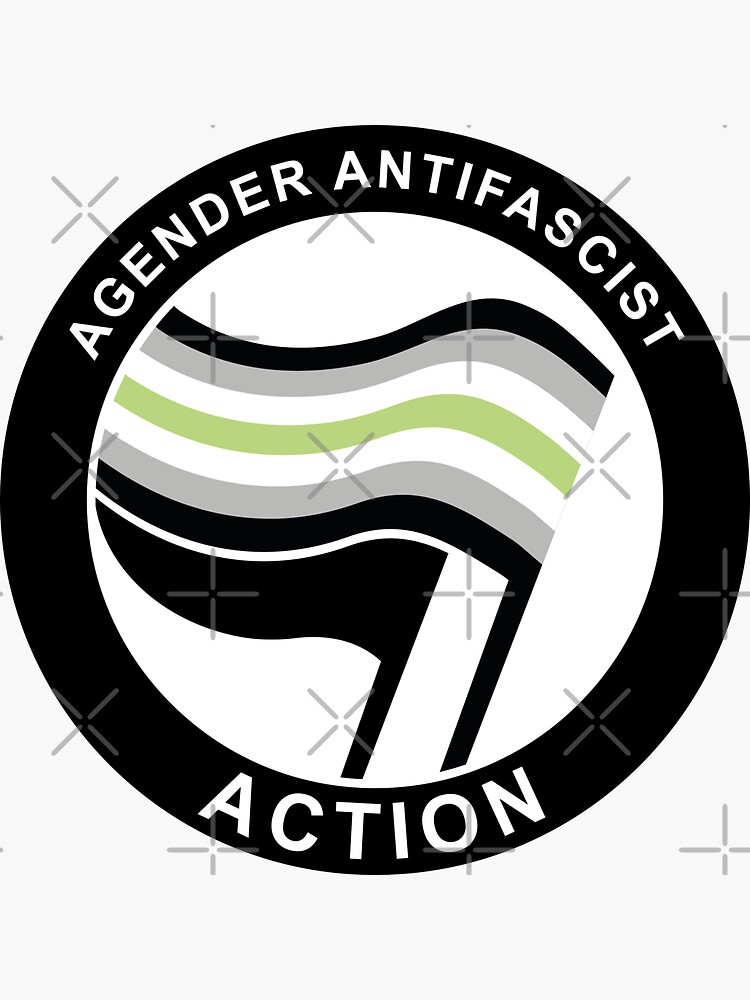 "Agender Antifa Logo" Sticker for Sale by Probing | Redbubble