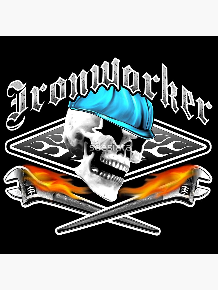 "Ironworker Skull 1.0" Poster by sdesiata | Redbubble