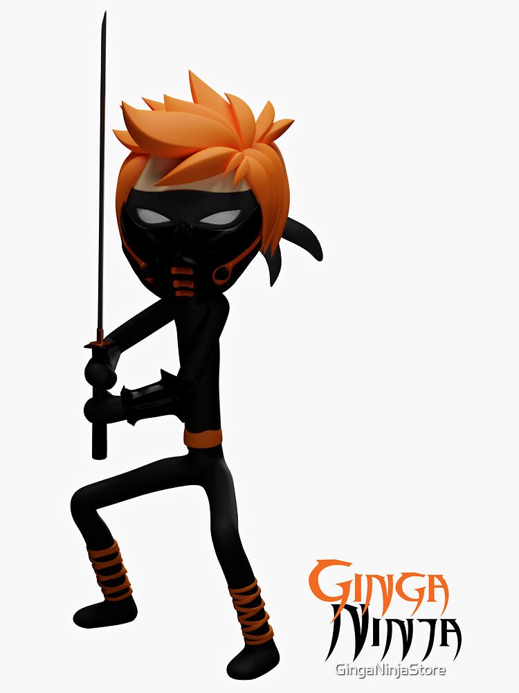 "Ginga Ninja Sword Pose" Sticker for Sale by GingaNinjaStore | Redbubble