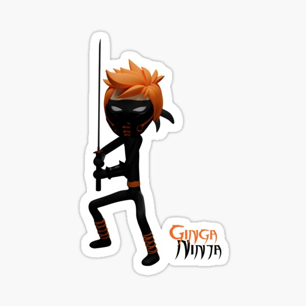 "Ginga Ninja Sword Pose" Sticker for Sale by GingaNinjaStore | Redbubble