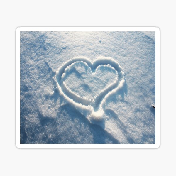 "snow heart" Sticker for Sale by mpu66 | Redbubble