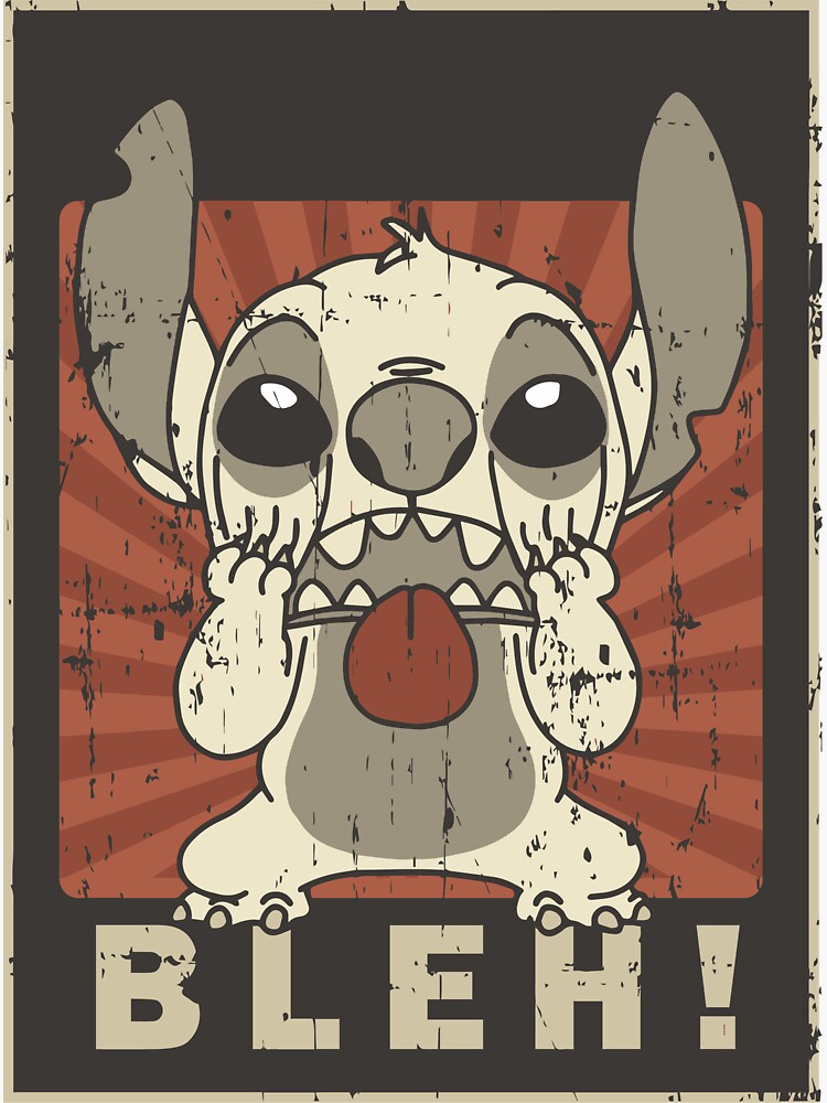 "Bleh!" Sticker for Sale by HappyCabbage | Redbubble