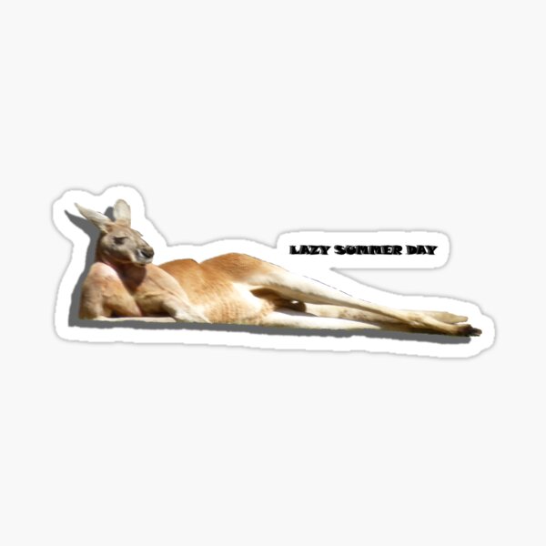 "Lazy Kangaroo" Sticker by clockwisedream | Redbubble