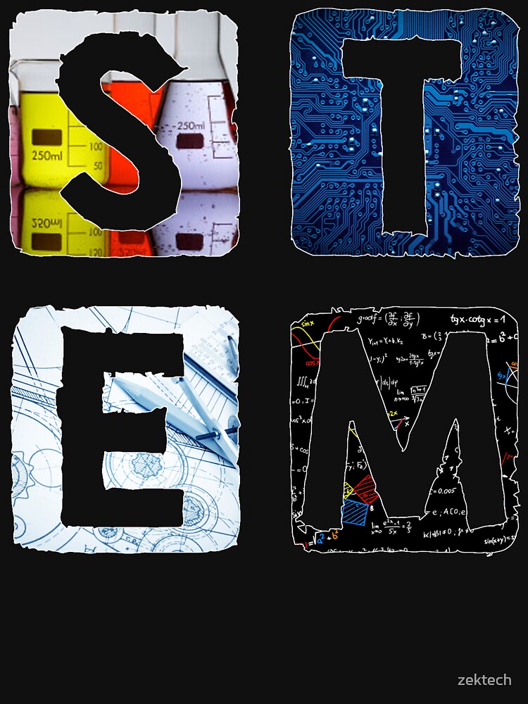 "STEM Square (Dark)" T-shirt for Sale by zektech | Redbubble | stem t ...