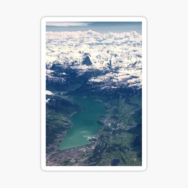 "The North Face and Lake Thun" Sticker for Sale by Kasia-D | Redbubble