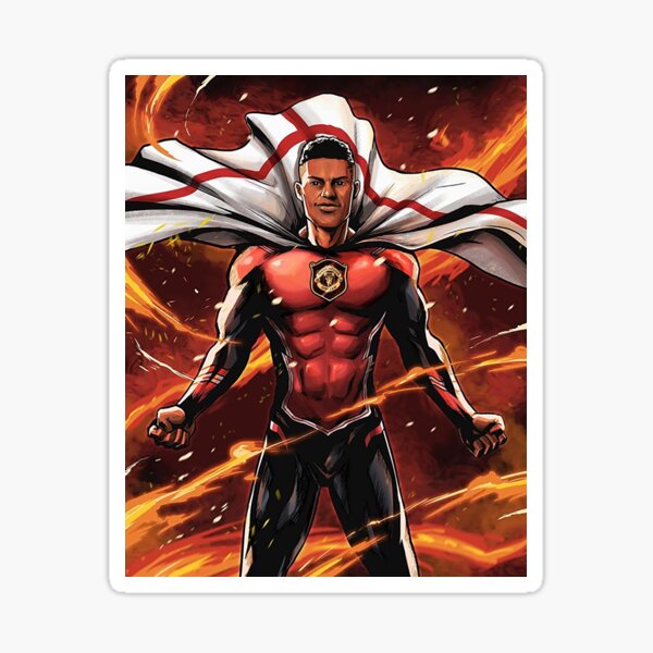 "Marcus Rashford: Super-Rashford" Sticker by Soccerteam | Redbubble
