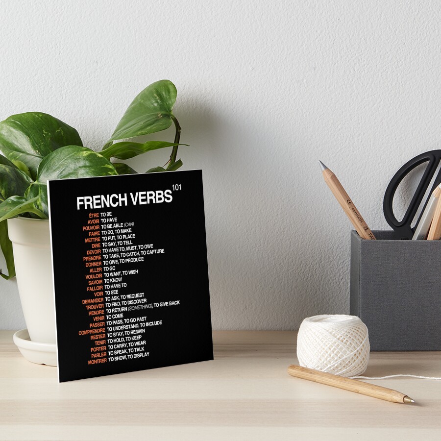 "French Verbs 101 - French Language" Poster for Sale by isstgeschichte ...