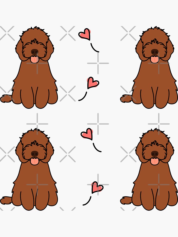 "Love Kawaii Red Ruby Cockapoo Cavapoo Cavoodle Dog" Sticker for Sale ...