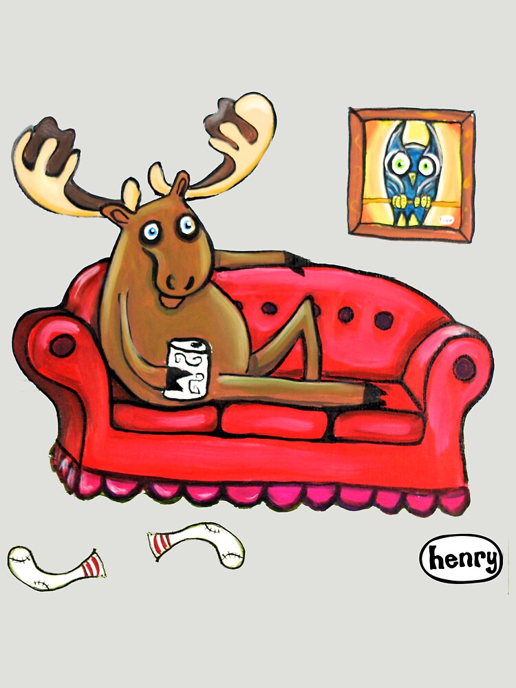 "Couch Surfing Moose" T-shirt for Sale by ryanhenryward | Redbubble ...
