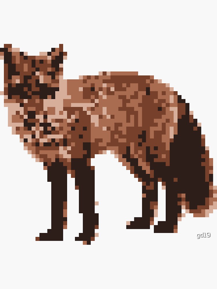 "8-Bit / Pixel Fox" Sticker for Sale by gd19 | Redbubble