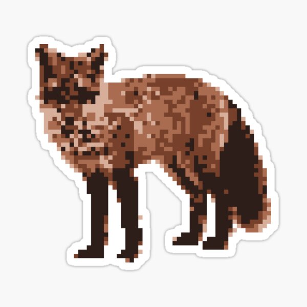 "8-Bit / Pixel Fox" Sticker for Sale by gd19 | Redbubble