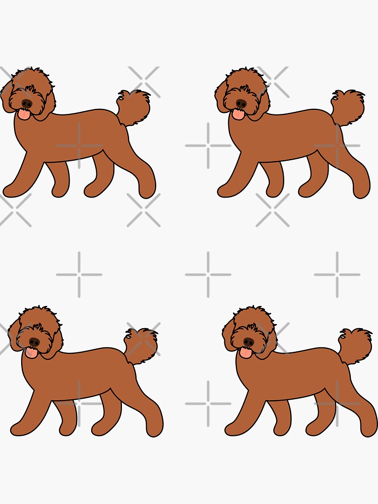"Cute Red Cockapoo Cavapoo Cavoodle Dog" Sticker for Sale by ...