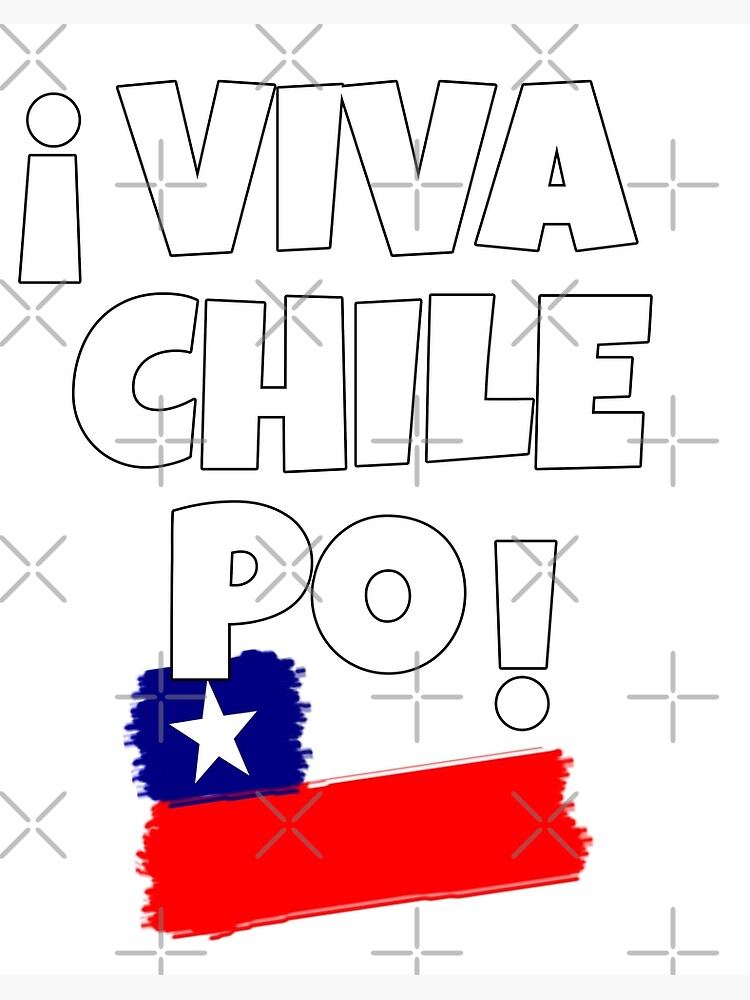 Lámina rígida con la obra «Viva Chile Po Diseño Artístico Para Nacidos ...