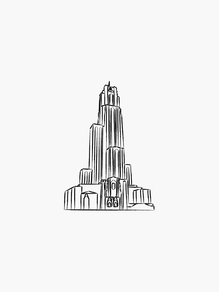 "Cathedral of Learning" Sticker by abbybook | Redbubble
