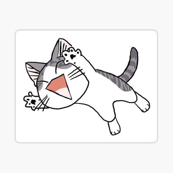 "Spazzy kitty" Sticker for Sale by MeganDoesArt93 | Redbubble