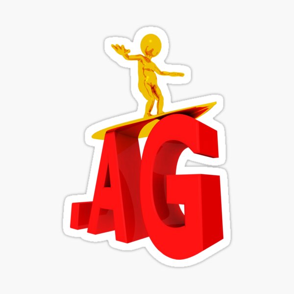 "Surfing the Internet, AG Domain" Sticker by MIRO3D | Redbubble
