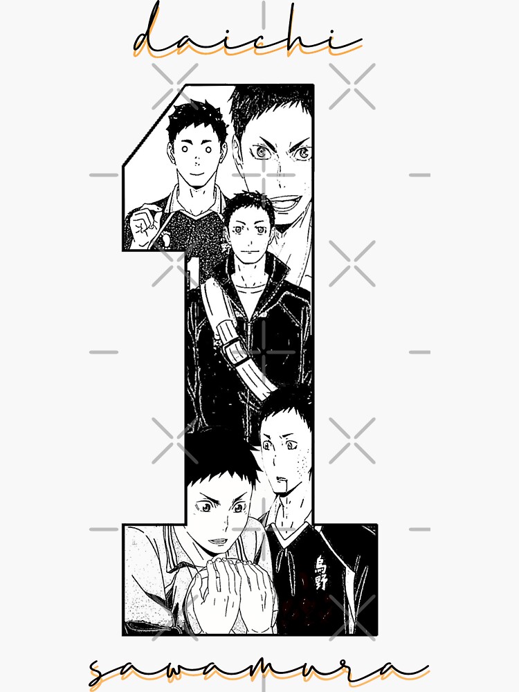 "Daichi Sawamura Haikyuu" Sticker for Sale by kawaiiice | Redbubble