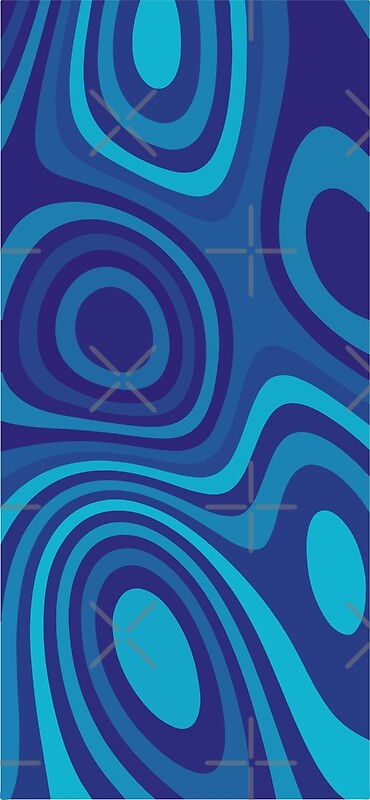 "Indigo Blue and Funky Abstract Fluid Pattern Design" by patternsoup ...