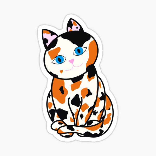 "Calico Cat" Sticker for Sale by SisterSketches | Redbubble