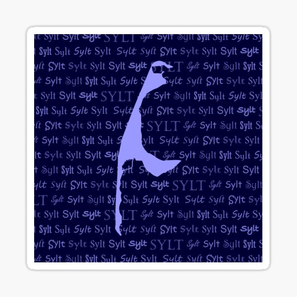 "Sylt island pattern blue" Sticker for Sale by ChrissiCreation | Redbubble