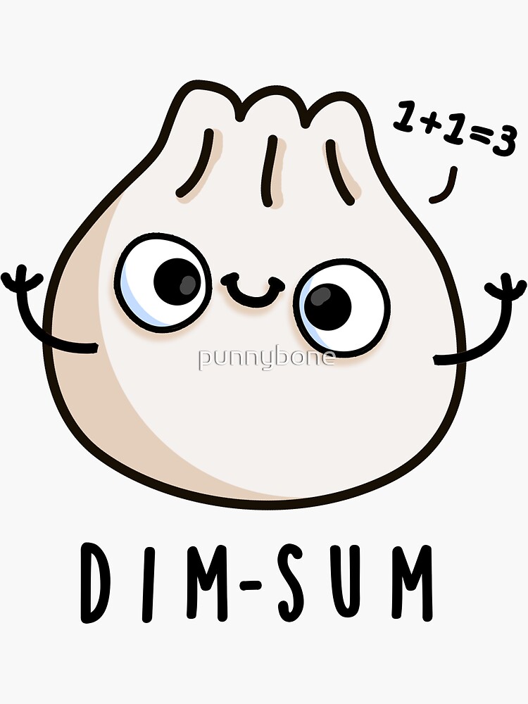 "Dim-sum Cute Dimsum Math Pun" Sticker by punnybone | Redbubble