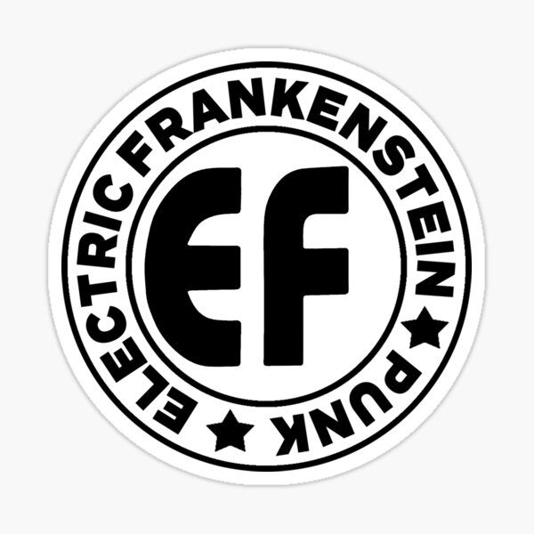 "Classic EF Logo BLACK" Sticker for Sale by Efpunk | Redbubble