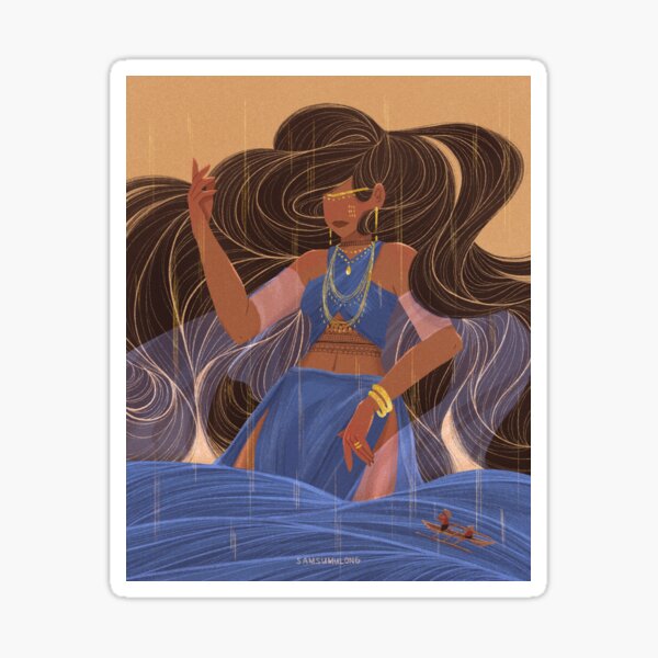 "Anitun Tabu | Goddess of Wind and Rain" Sticker for Sale by samsum ...