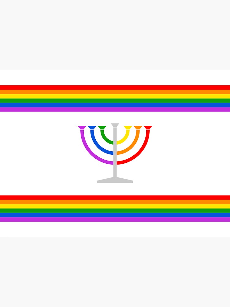"Gay Jewish Pride - LGBTQ+ Yiddish Flag" Sticker by b1na | Redbubble